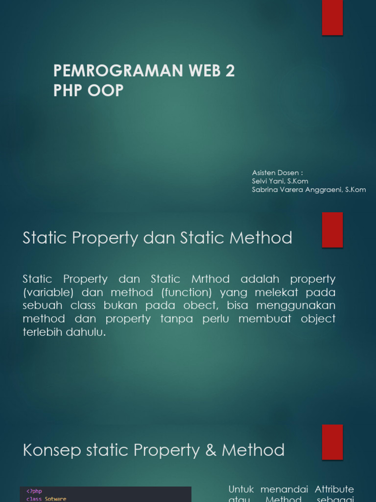 Memanggil Class dalam PHP OOP | PDF