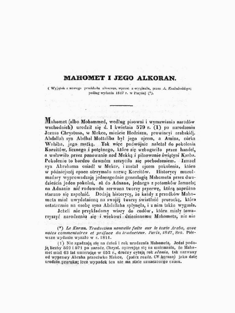 Wyklad Nahomet | PDF