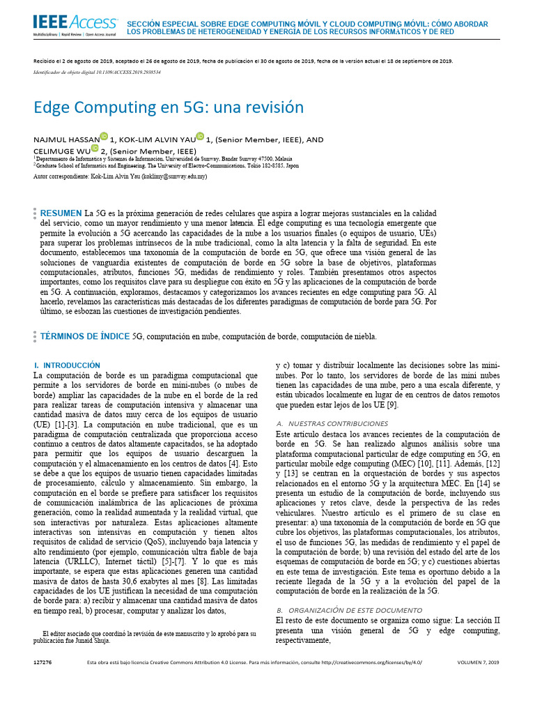 Edge Computing in 5G A Review Es | PDF | Computación en la nube | Red ...