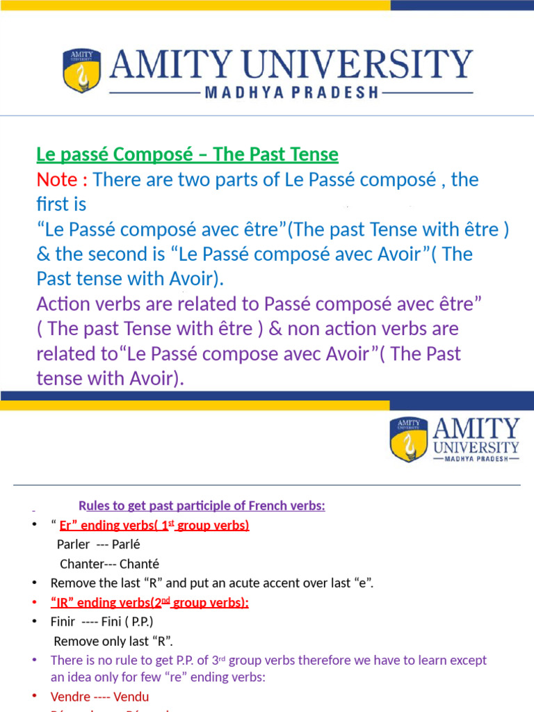 Le Passé Composé - (Révision) | PDF | Linguistique | Grammaire