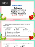 MAKABANSA WORKSHEET Week 3 | PDF
