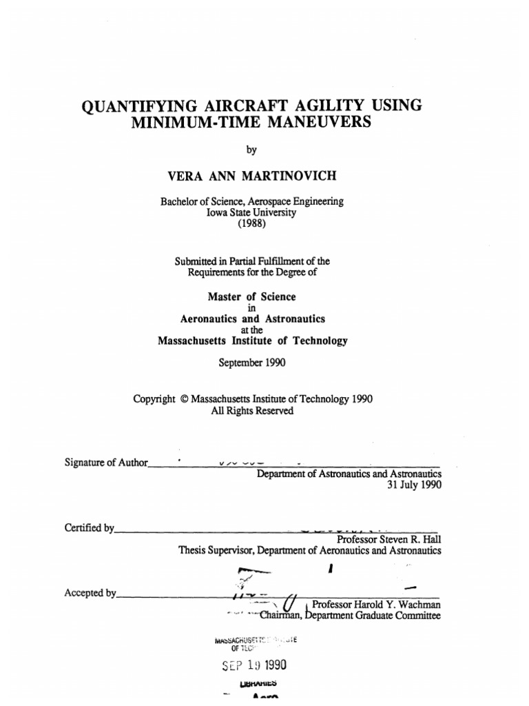 Quantifying Aircraft Agility Using Minimum-time Maneuvers | PDF ...