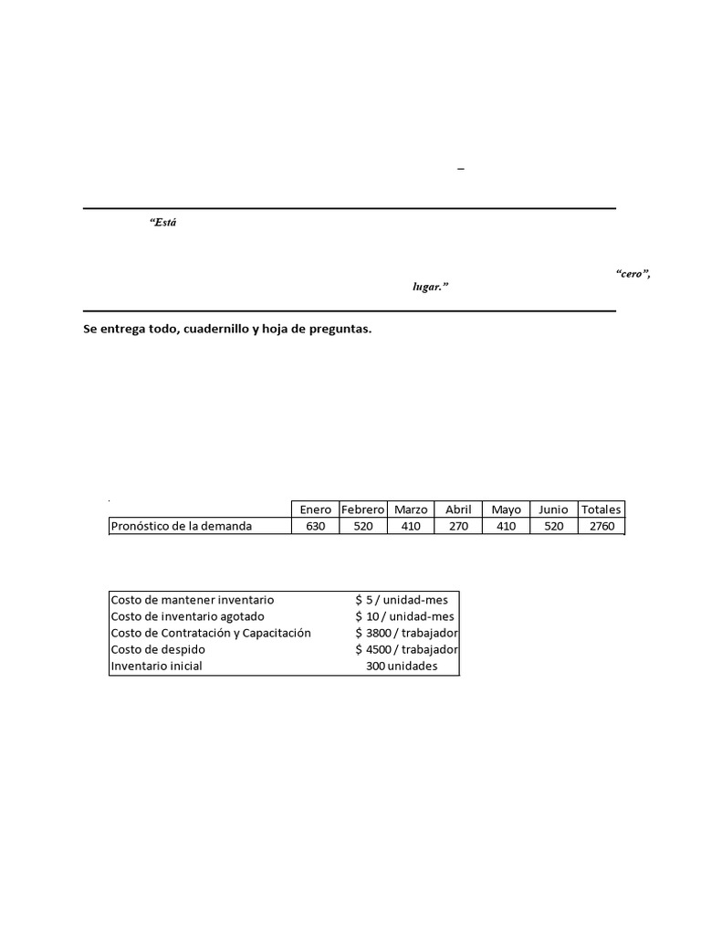 Examen Final OP2 2024 II - Solución | PDF | Business | Economias
