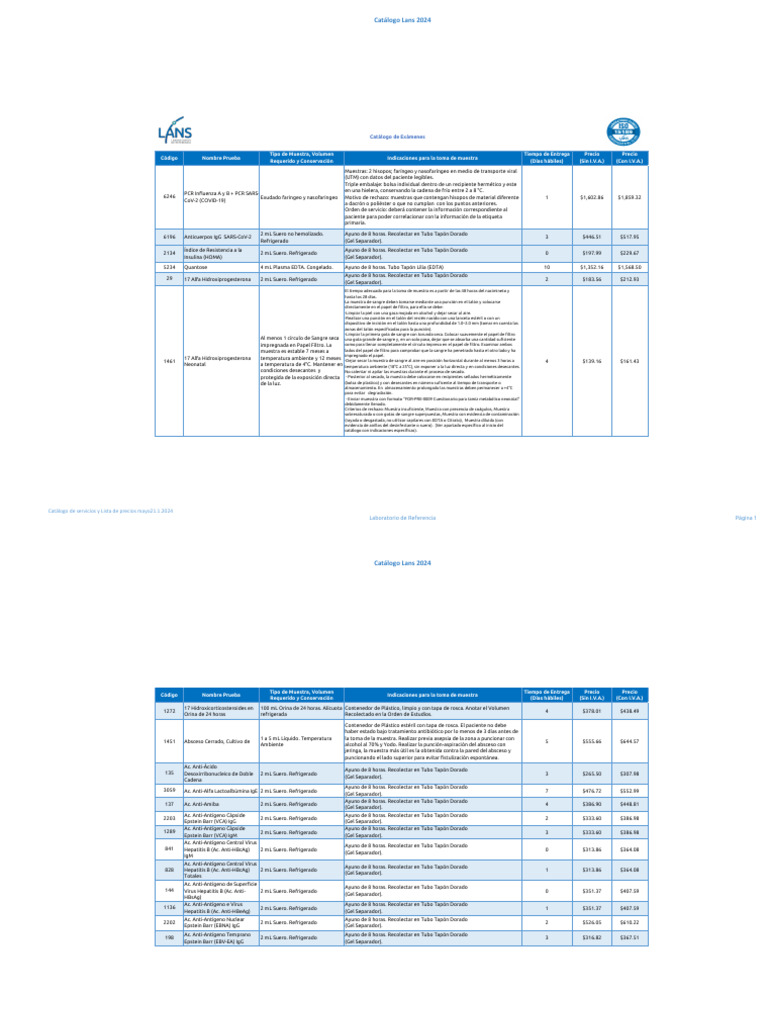 Catálogo LANS | PDF | Hepatitis | Papel