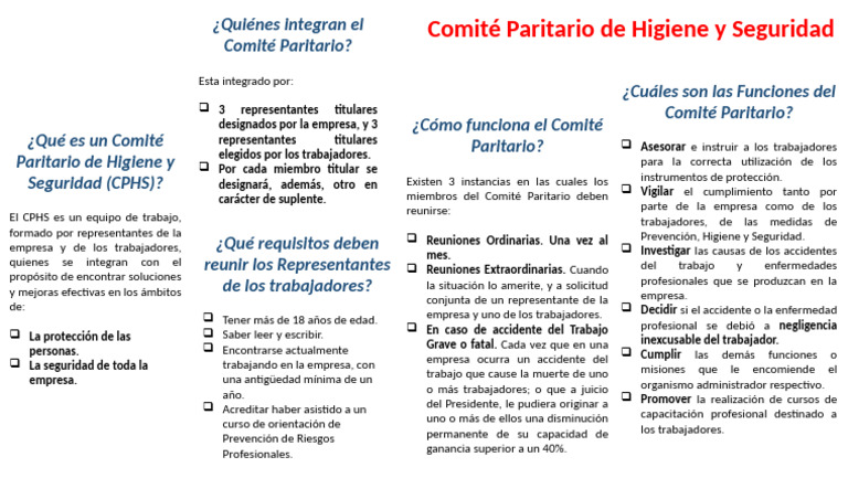 Funciones de Comité Paritario | PDF
