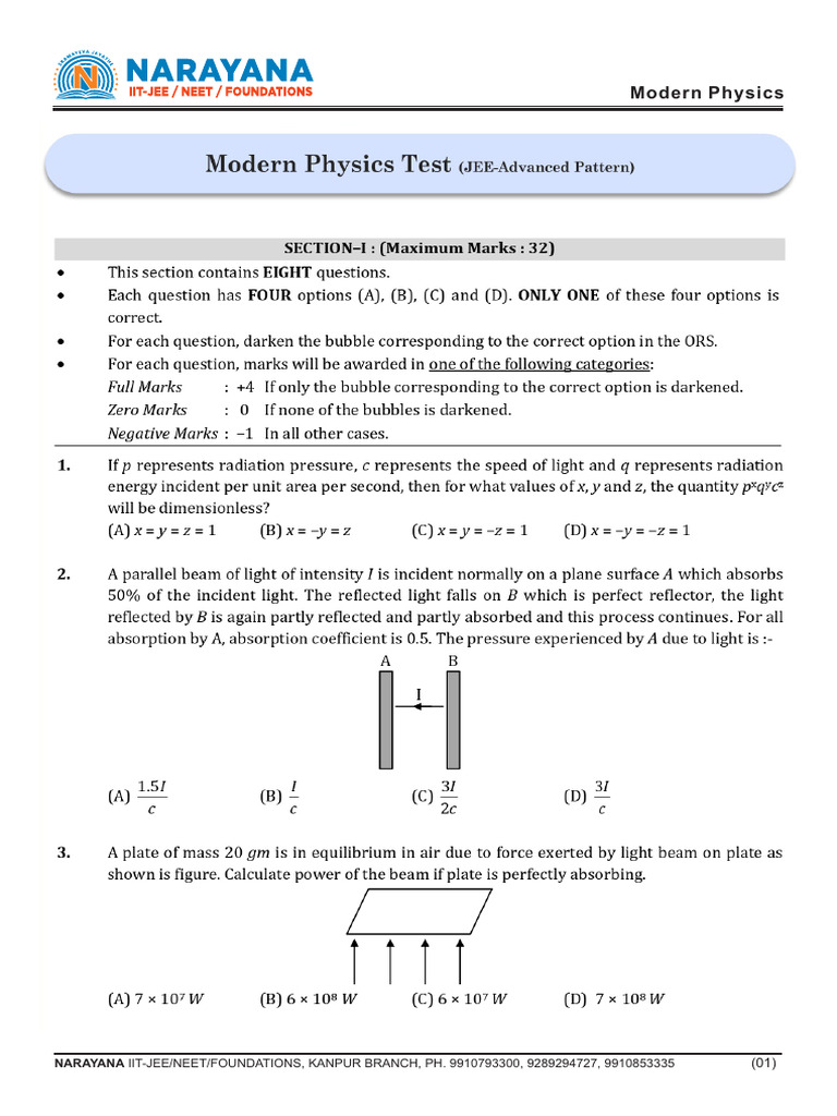 Modern Physics Study Guide | PDF