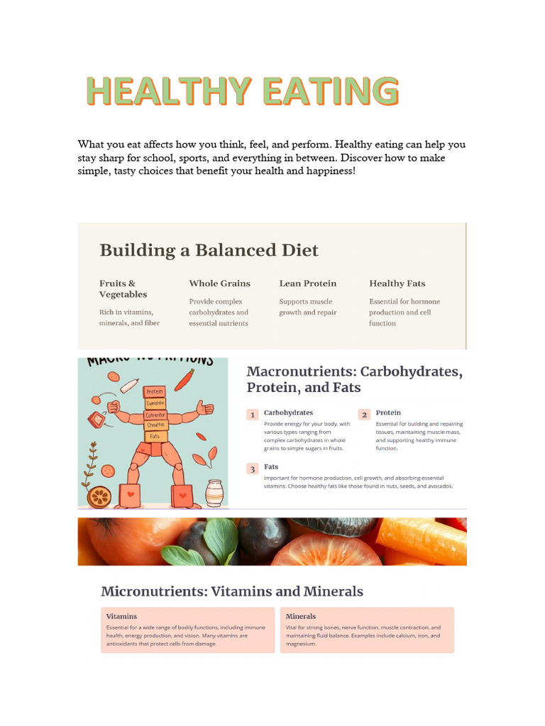 Healthy Eating 1° | PDF