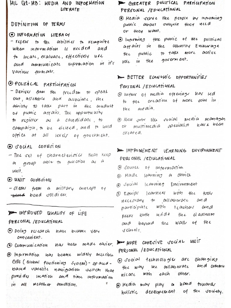 Mil - Q2 - M3 Reviewer | PDF