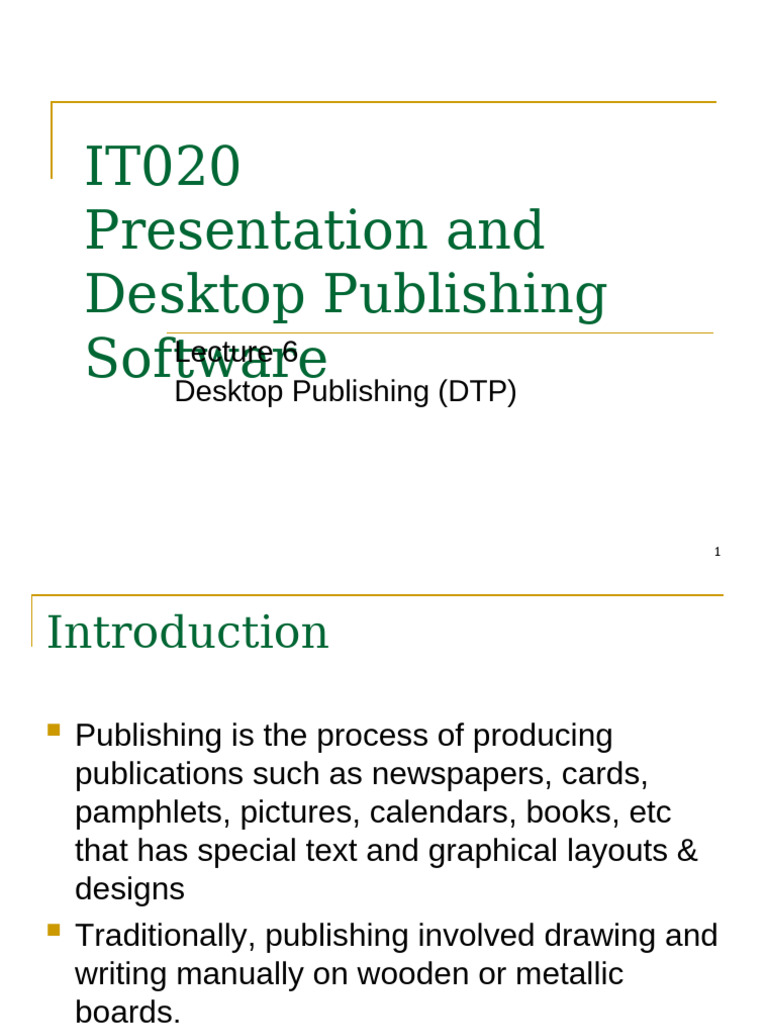 IT 020 Lecture 6-23 | PDF | Page Layout | Computing