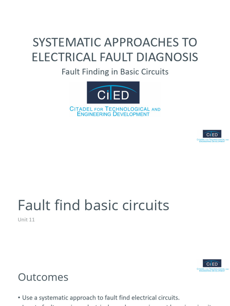 9. Systematic Approaches to Electrical Fault Diagnosis-1 | PDF | Electromagnetism | Electrical ...