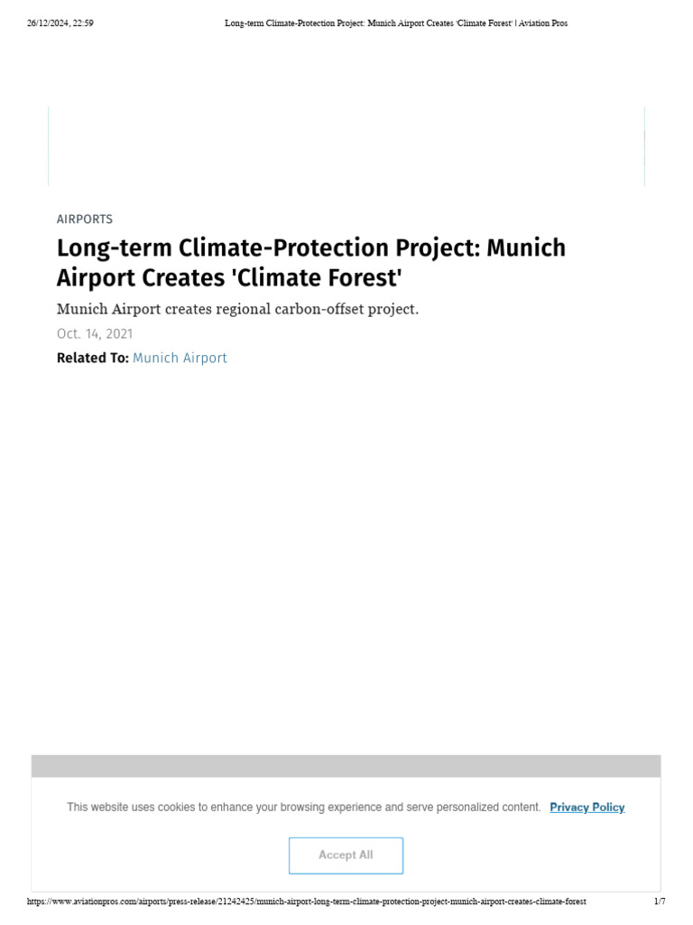 Munich Airport's Climate Forest Initiative | PDF | Climate Change ...