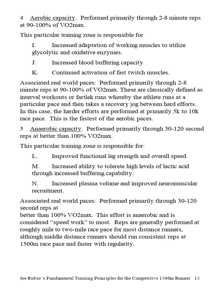 1500m Runner Training Principles | PDF | Running | Physical Exercise