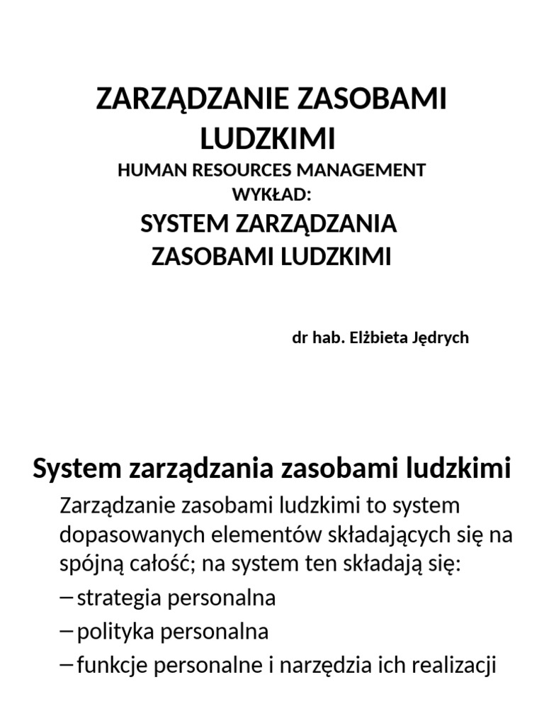 Wyklad 2 ZZL System ZZL | PDF