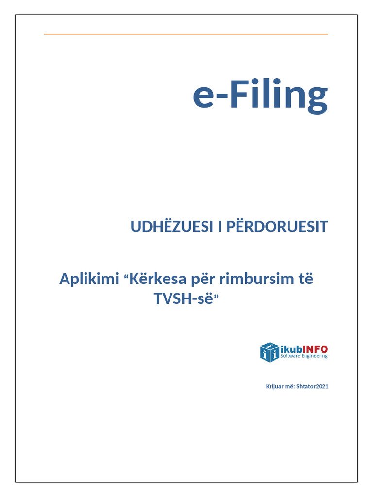 Udhezuesi I Perdoruesit Per Aplikimin e Kerkeses Per Rimbursim Te TVSH ...