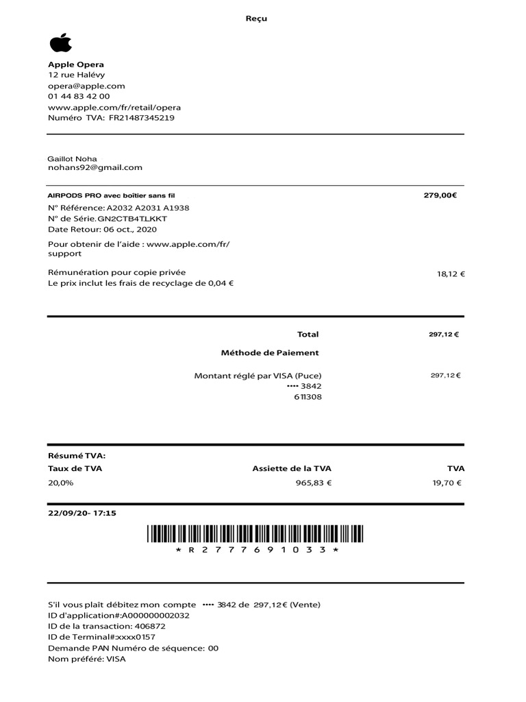 Facture Apple PDF | PDF
