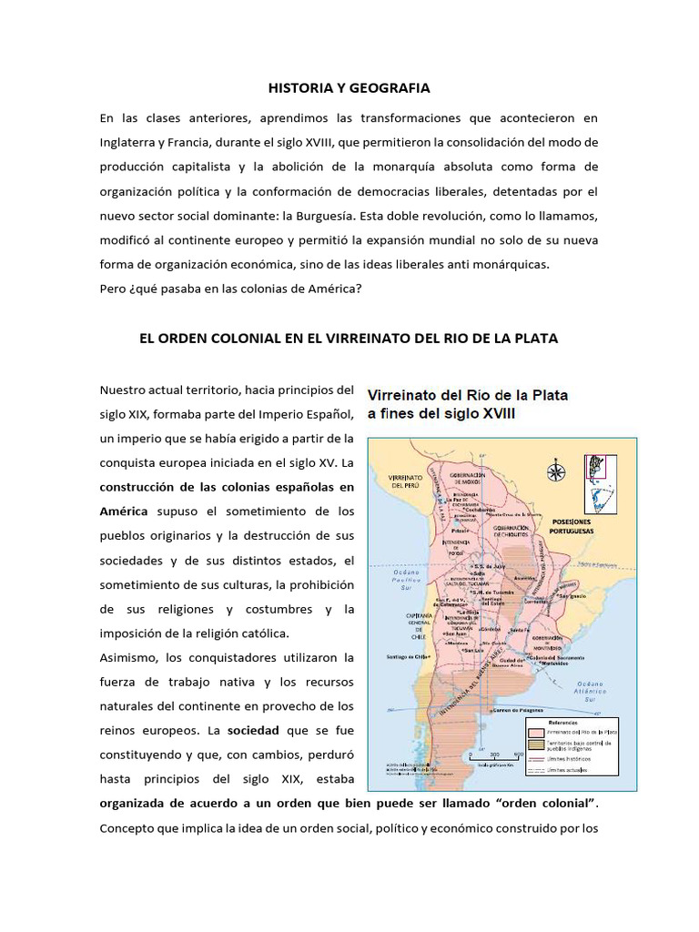 Tema 4 - El Orden Colonial y El Proceso de Independencia | PDF ...