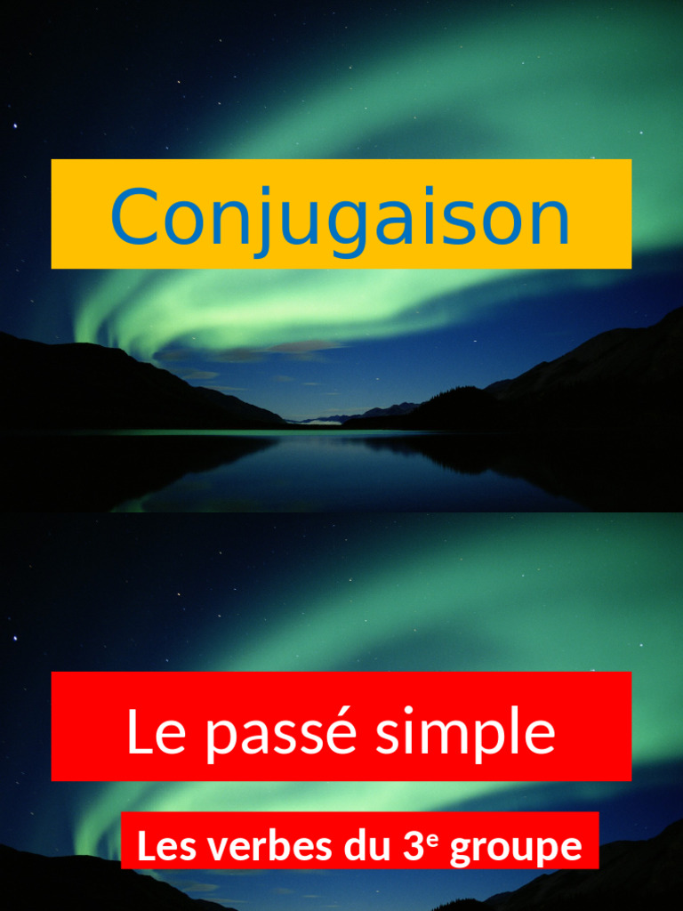 Conjugaison du passé simple | PDF | Verbe | Morphologie linguistique