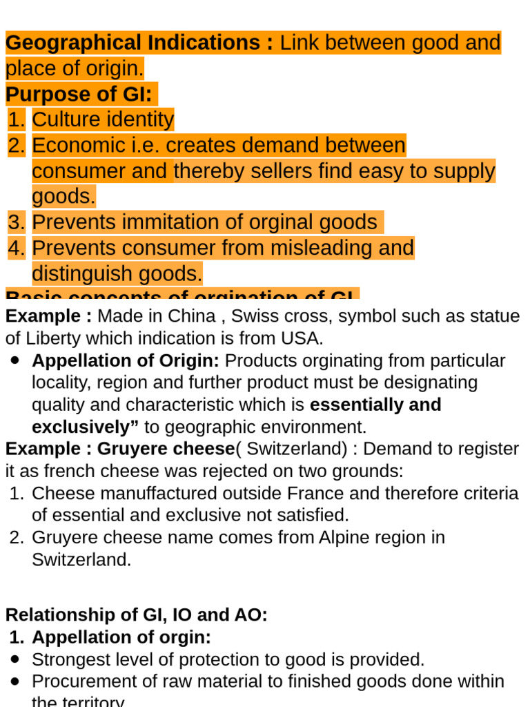Geographical Indications and Their Impact | PDF