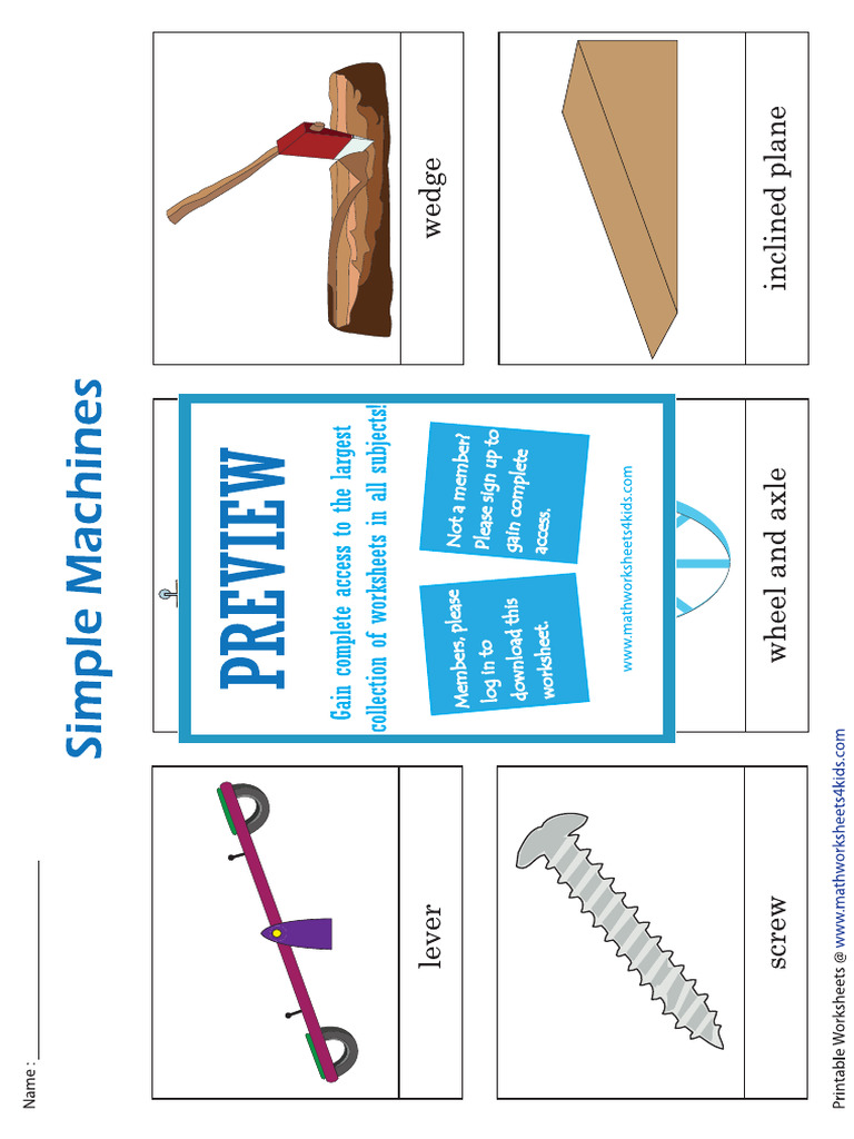 Simple Machines Chart | PDF