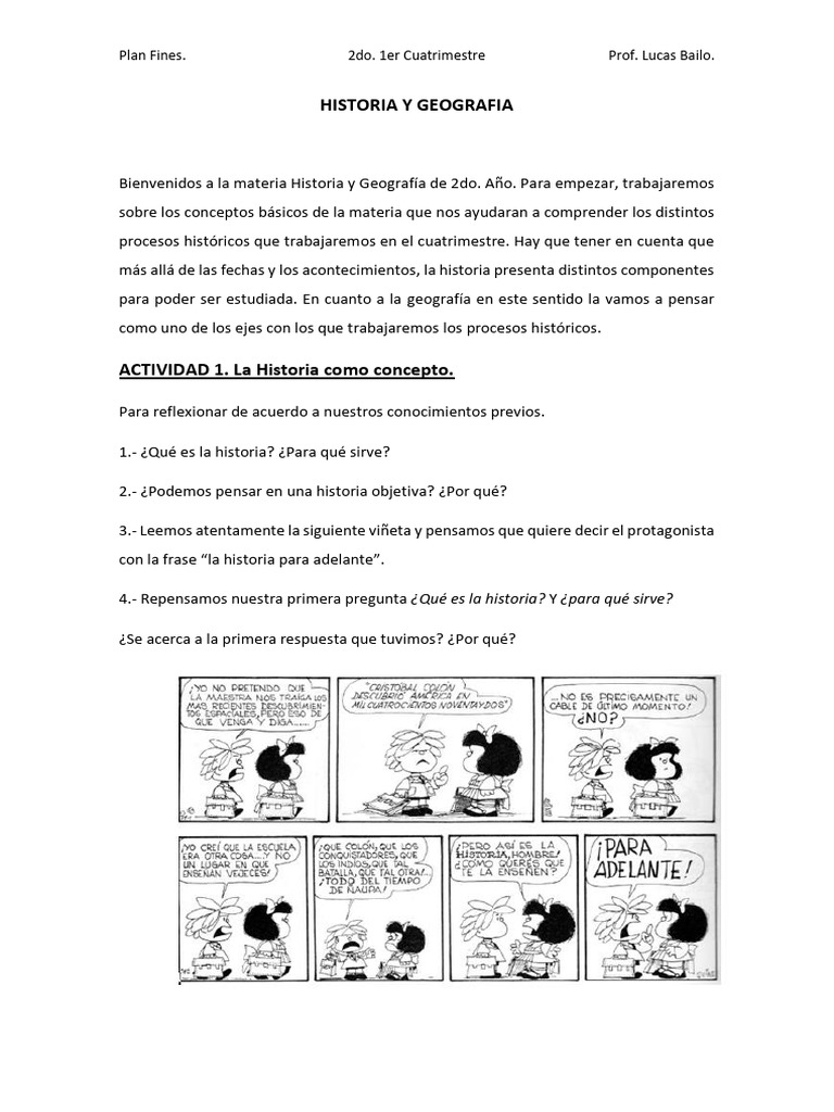 Tema 1 - Concepto de Historia y Puntos de Vista. | PDF