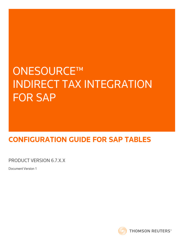 sap-tables-integration-configuration-guide | PDF | Taxes | Value Added Tax sap-tables-integration-configuration-guide | PDF | Taxes | Value Added Tax