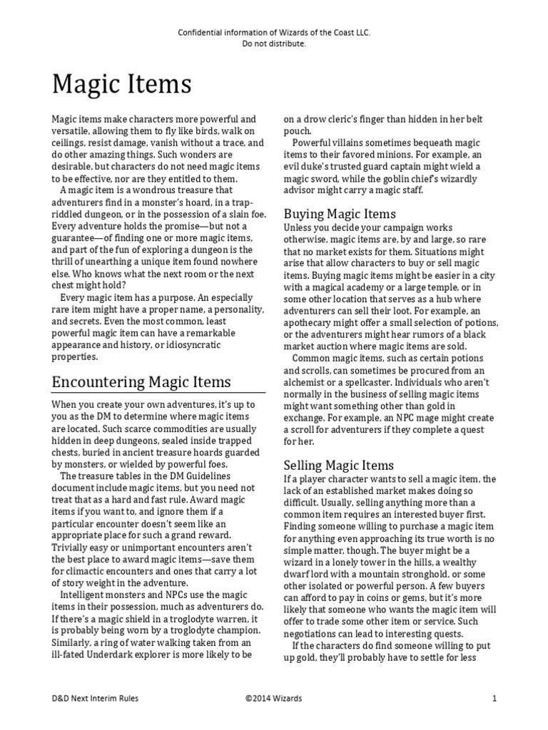 Magic Items | PDF