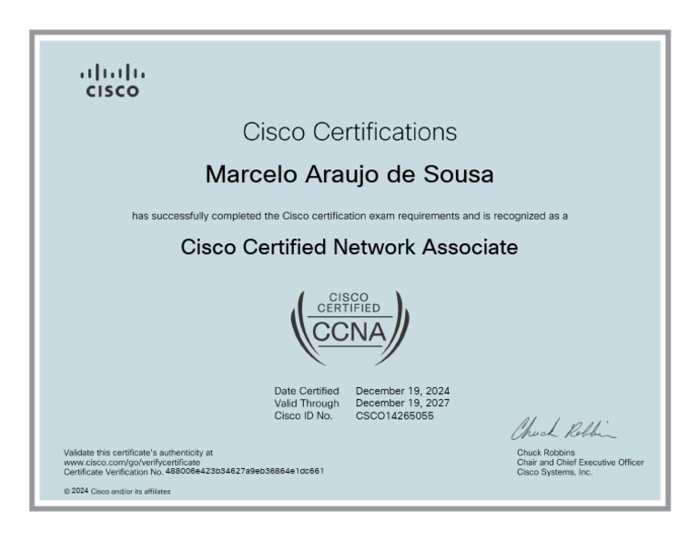 Cisco Certified Network Associate Certificate | PDF