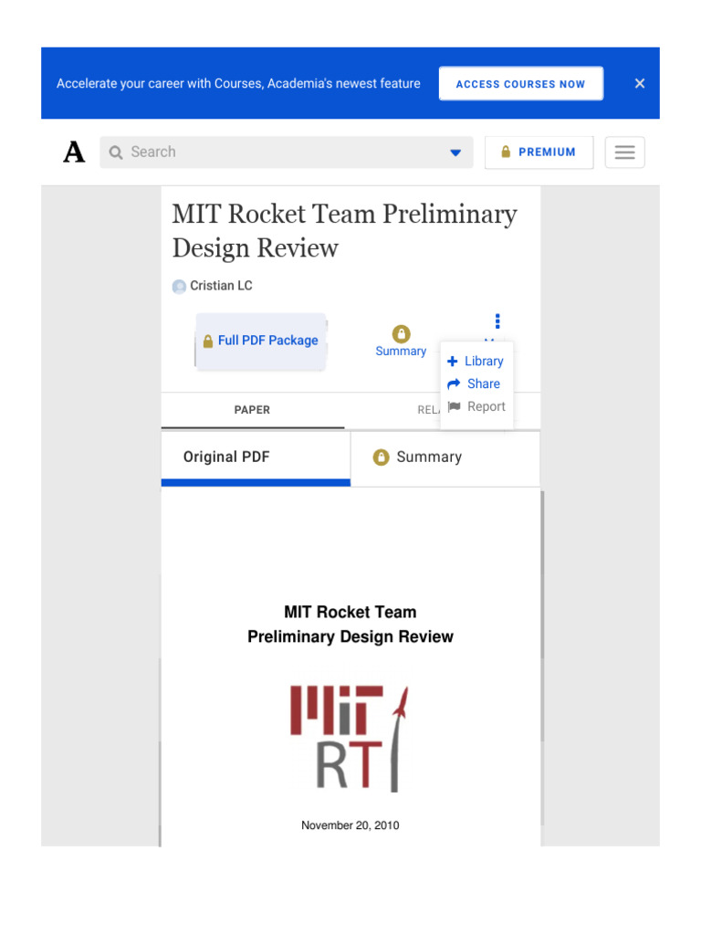 (PDF) MIT Rocket Team Preliminary Design Review - Cristian LC ...