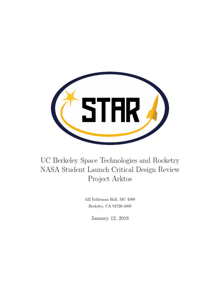 2018 Critical Design Review (CDR) | PDF | Fiberglass | Rocket
