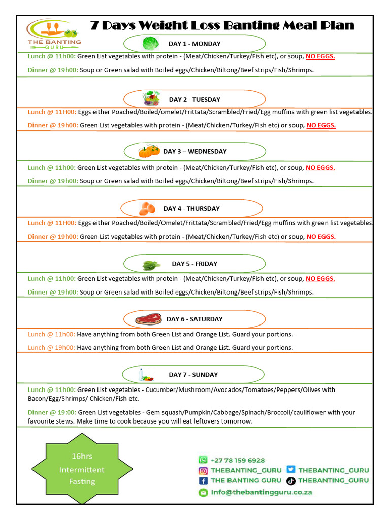 6 Intermittent Fasting Meal Plan | PDF