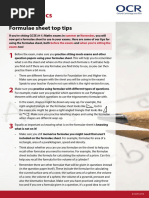 VCE Mathematical Methods Formula Sheet | PDF | Area | Mathematics