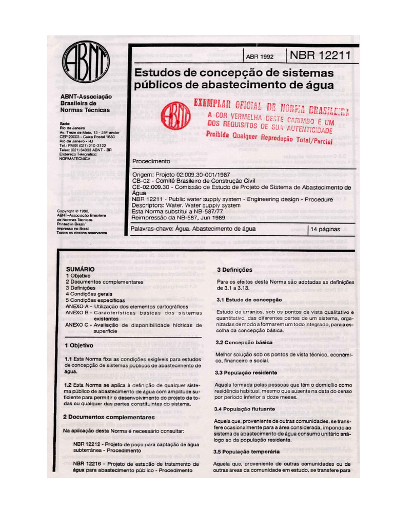 NBR 12211 | PDF