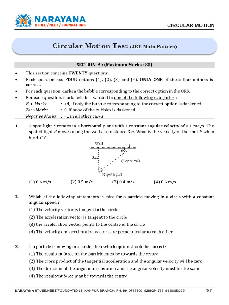 Circular Motion_(M) | PDF