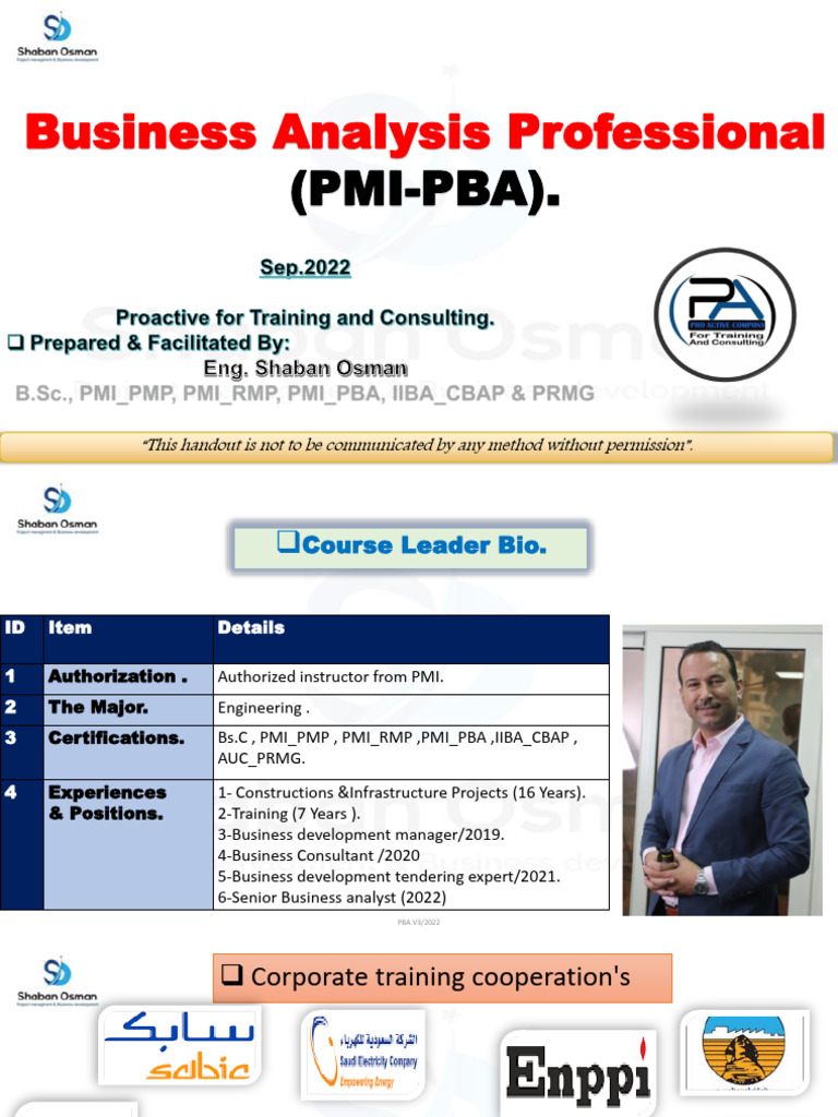 PMI PBA.2022.V3 | PDF | Business Analysis | Strategic Management