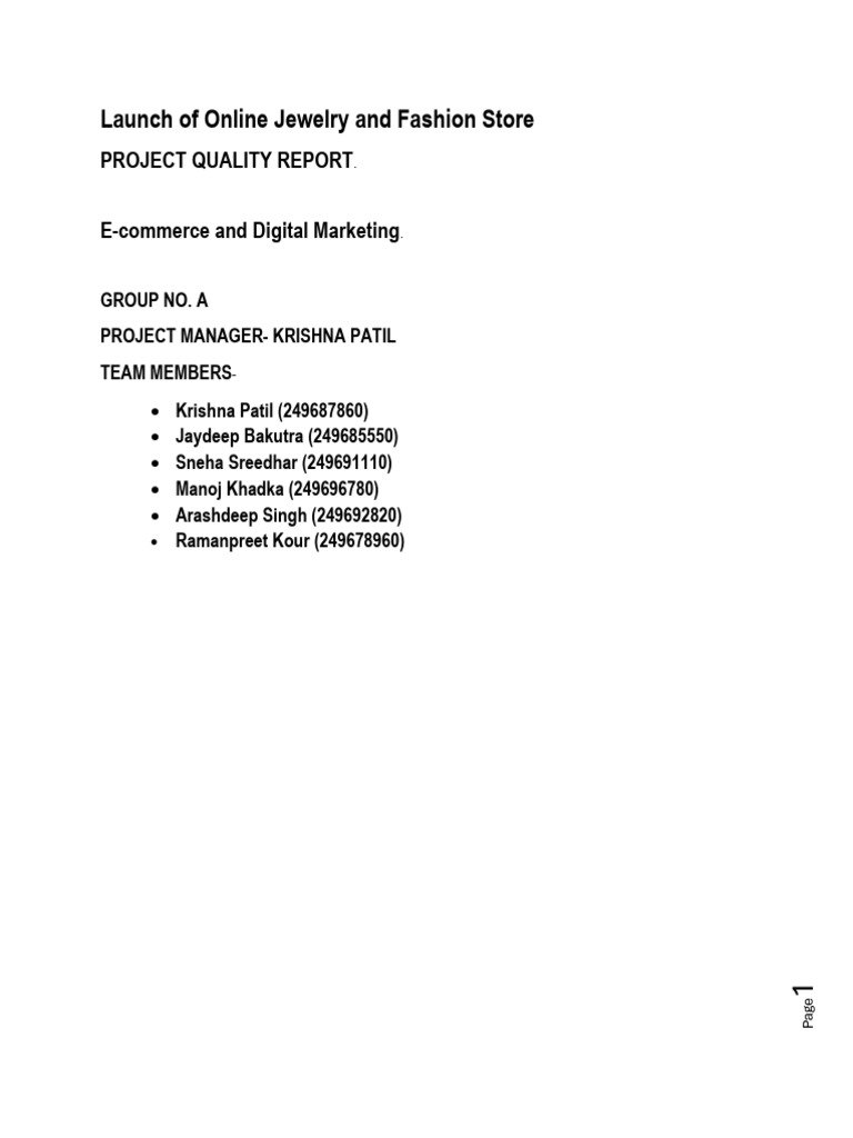 PMAL 200 - Group A - The Quality Report | PDF | Computer Security ...