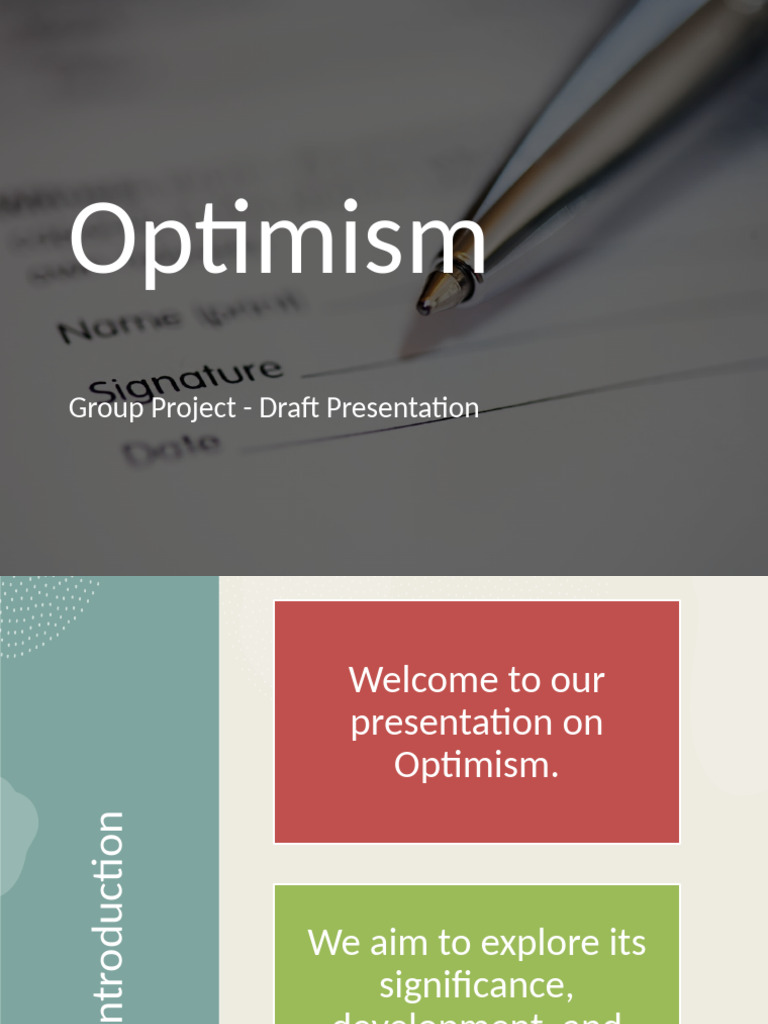 Optimism Group Project Draft | PDF