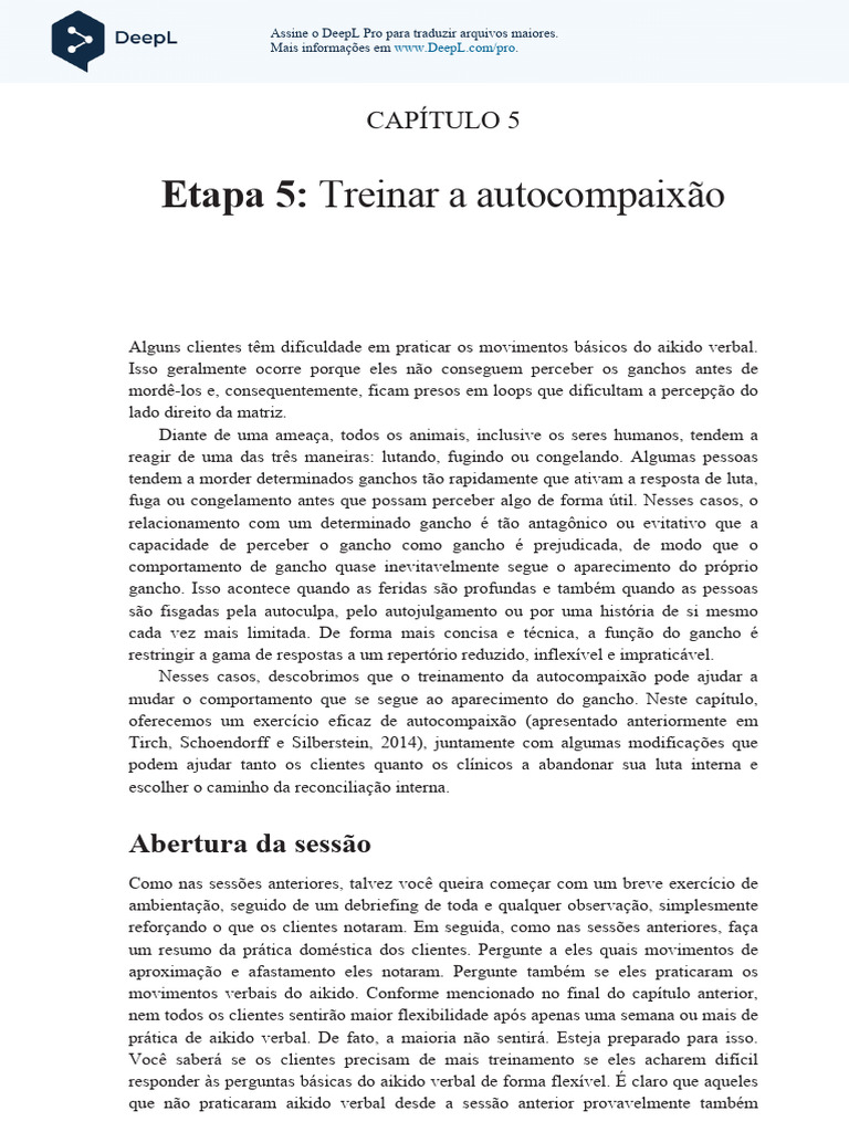 5 Treinando Autocompaixão PT | PDF | Experiência | Gatos