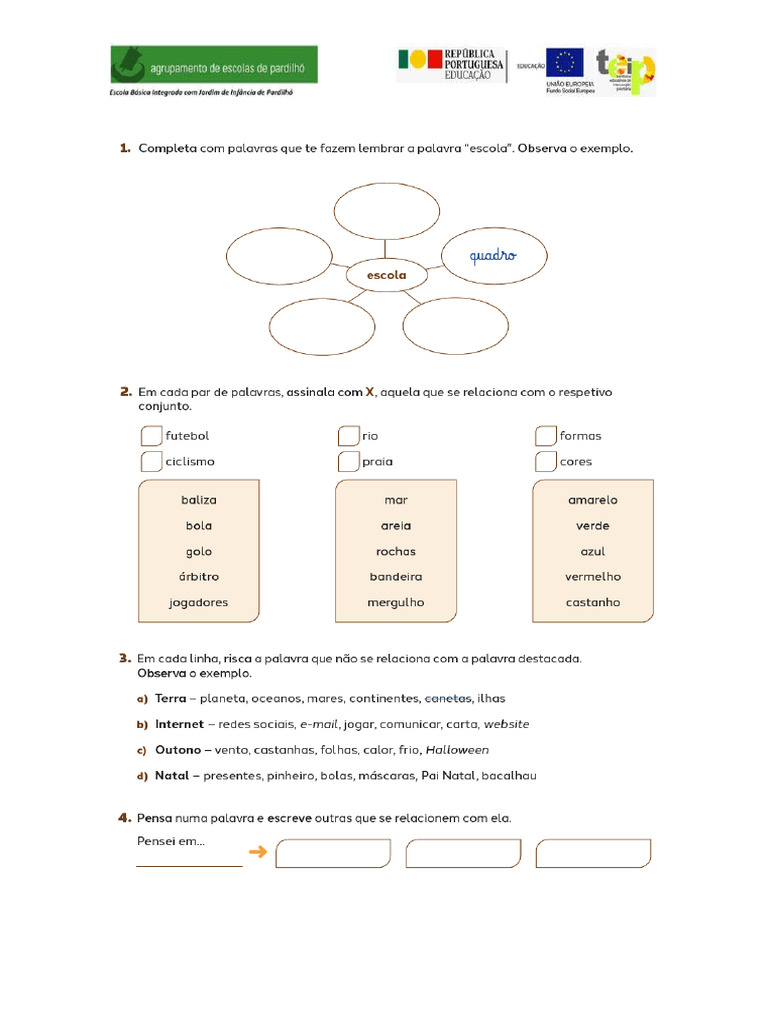 Fichas Trabalho | PDF