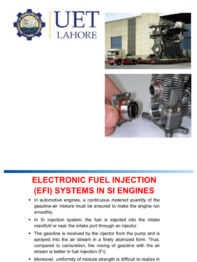 Lecture IC Engines | PDF | Fuel Injection | Internal Combustion Engine
