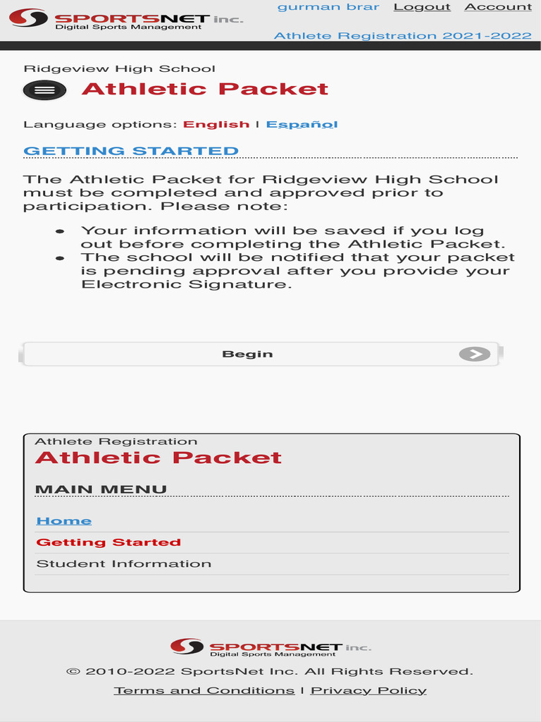 Athletic Packet SportsNet Inc. Digital Sports Management | PDF