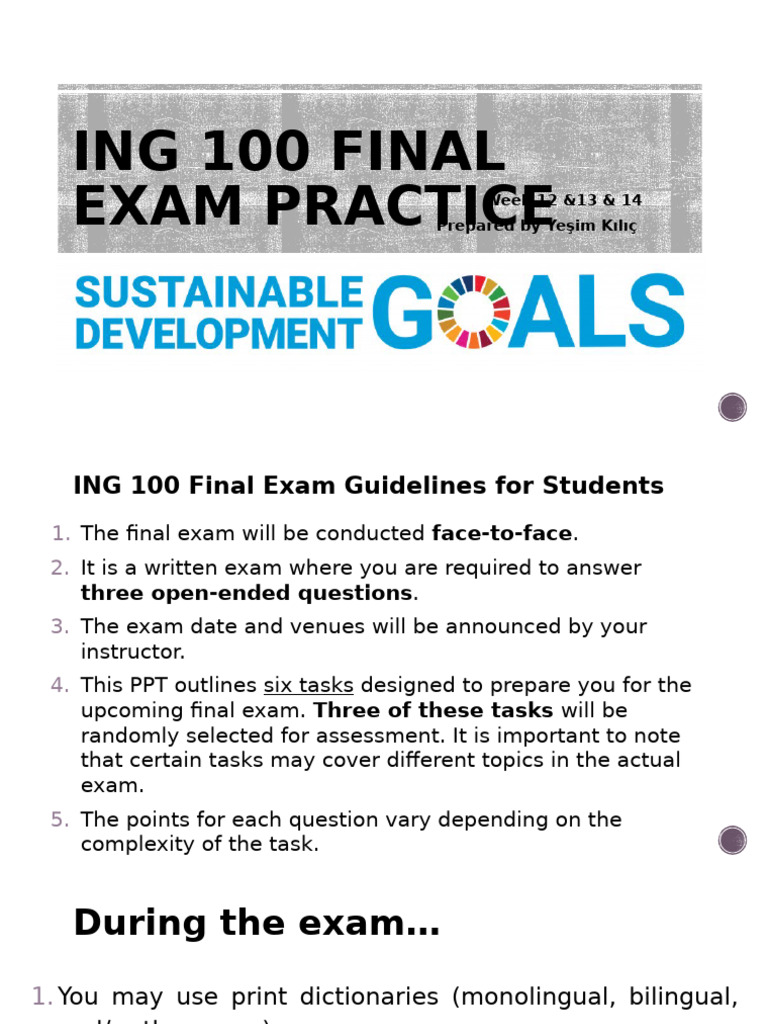 ING 100 Final Exam Practice | PDF | Sustainability | Poverty