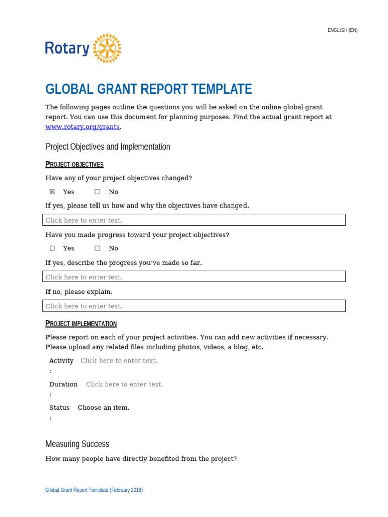 global_grant_report_template_en | PDF | Banks | Expense
