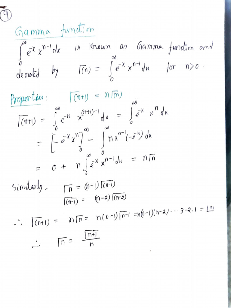 Gamma and Beta Function-1 | PDF
