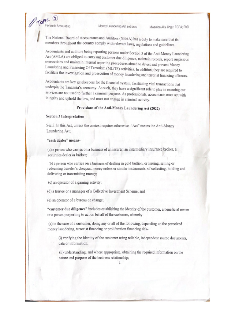 Money Laundering | PDF
