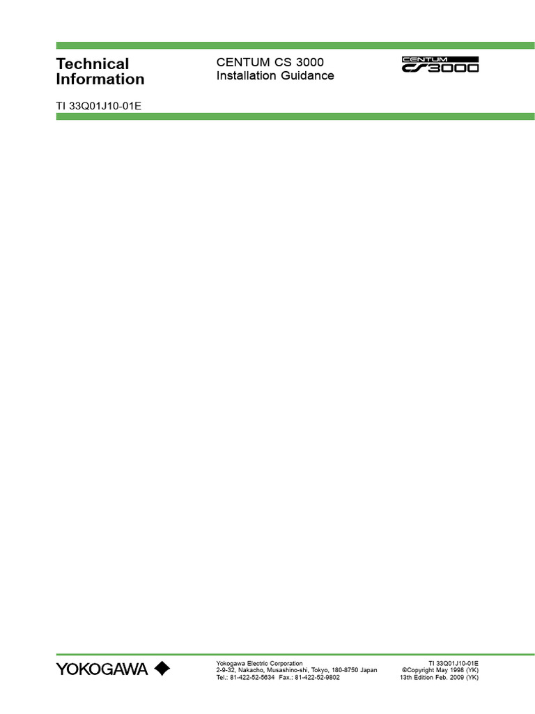 centum_cs_3000 | PDF | Alternating Current | Electrical Wiring