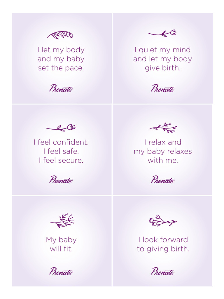 Birth Affirmations Birthing Person | PDF