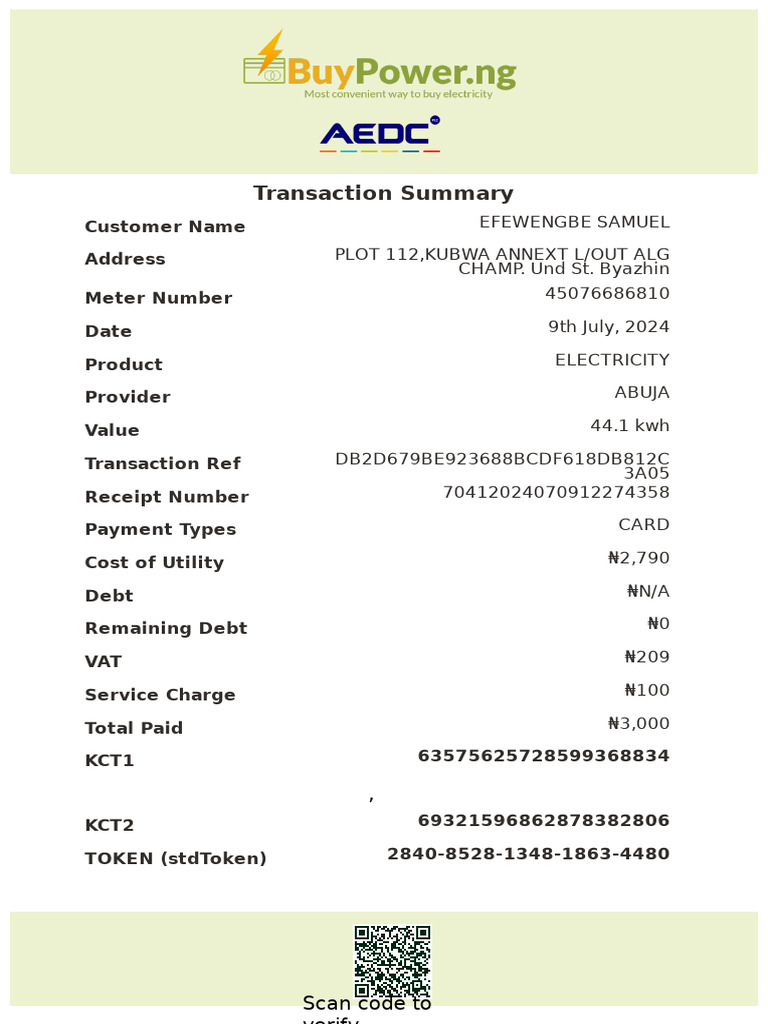 Transaction 172053434618 BuyPower | PDF