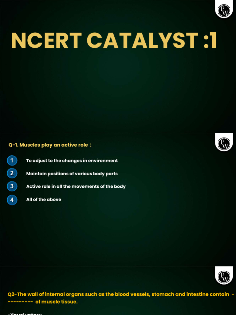 Ncert Catalyst 01 - Question Practice (Only PDF) - Yakeen NEET 2.0 2025 ...