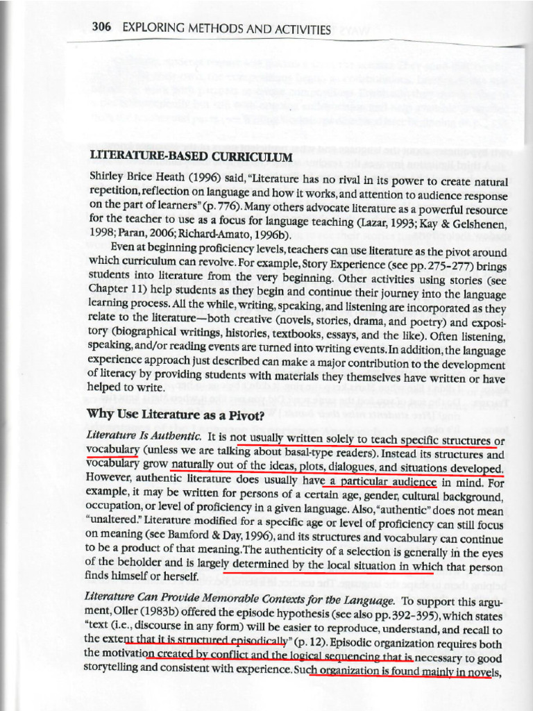 13.1 Literature-Based Curriculum | PDF