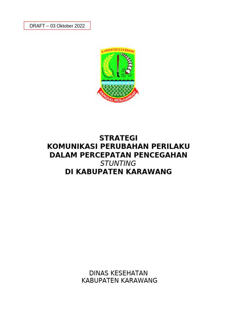 Pedoman Strategi Komunikasi Perubahan Perilaku Pencegahan Stunting ...